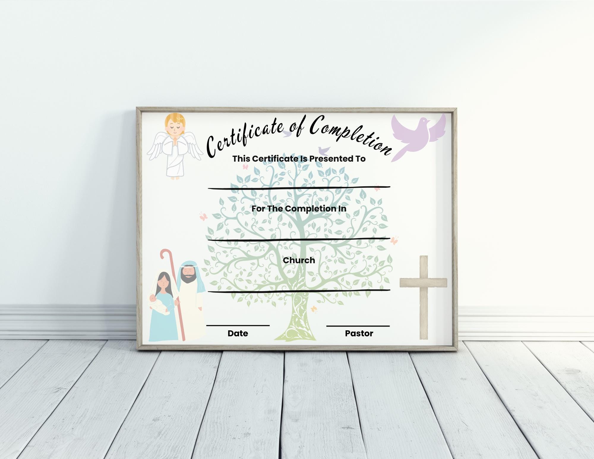 Religious Certificate of Completion Printable Template, Sunday School ...