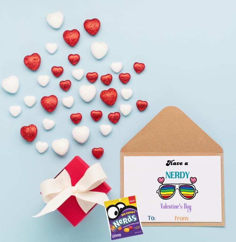 Have a Nerdy Valetnines Day Classroom Exchange Printable, Valentines ...