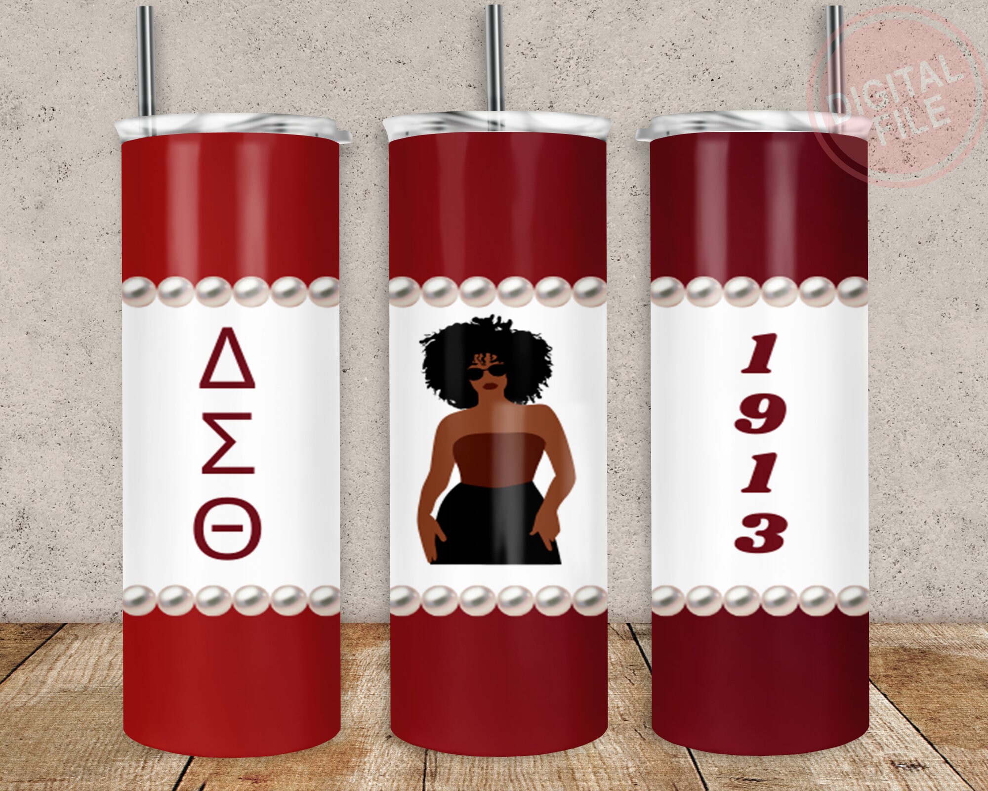 Delta Sigma Theta Nutrition Facts Tumbler Wrap, 20oz 30oz Skinny ...