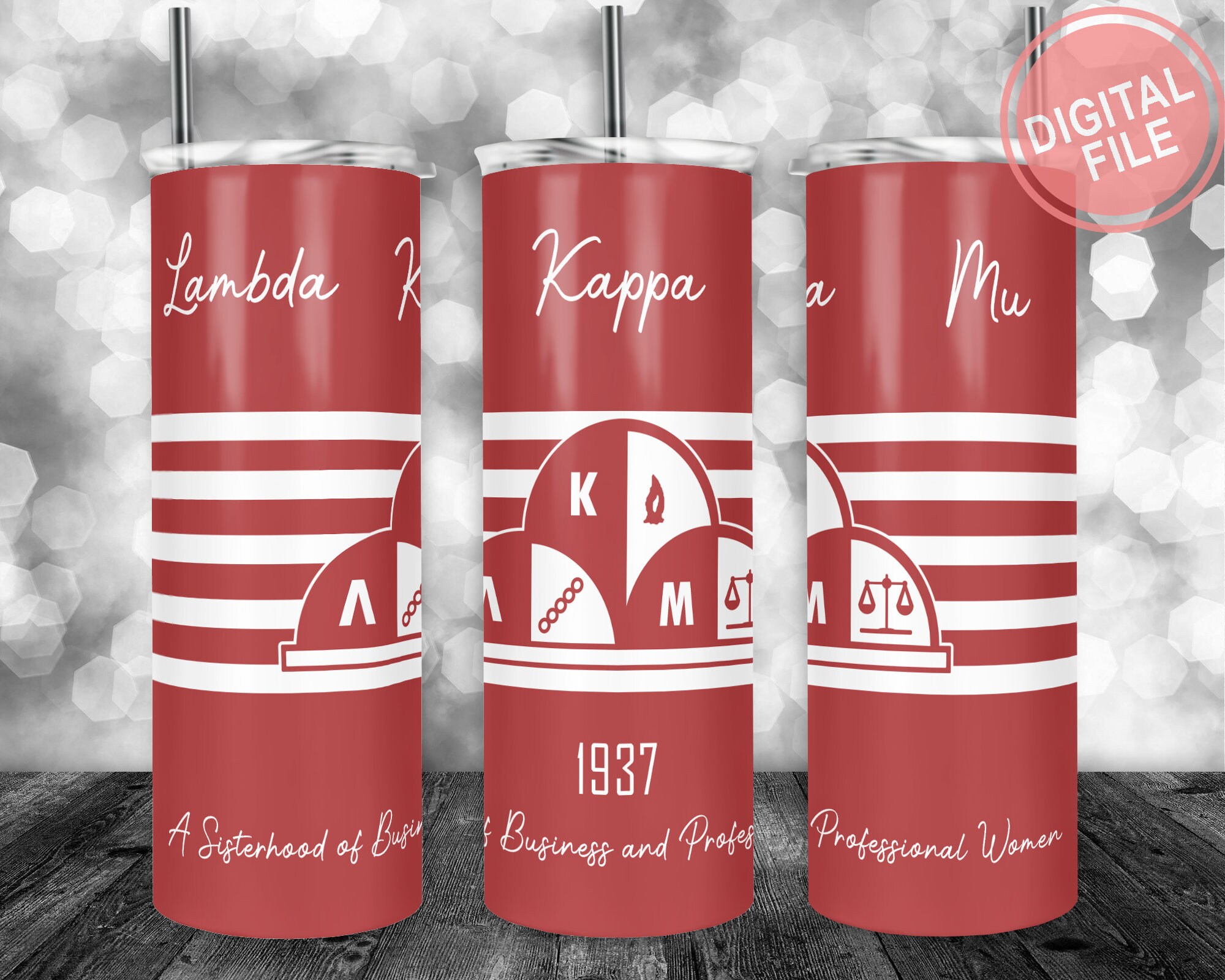Lambda Kappa Mu Sorority Tumbler Wrap, 20oz 30oz Skinny Tumbler Wrap ...