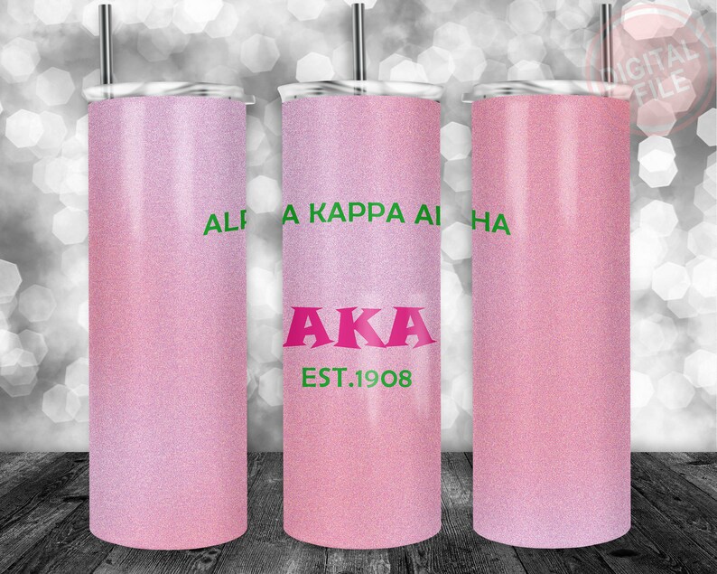Alpha Kappa Alpha Sorority Tumbler Wrap, 20oz 30oz Skinny Tumbler Wrap ...