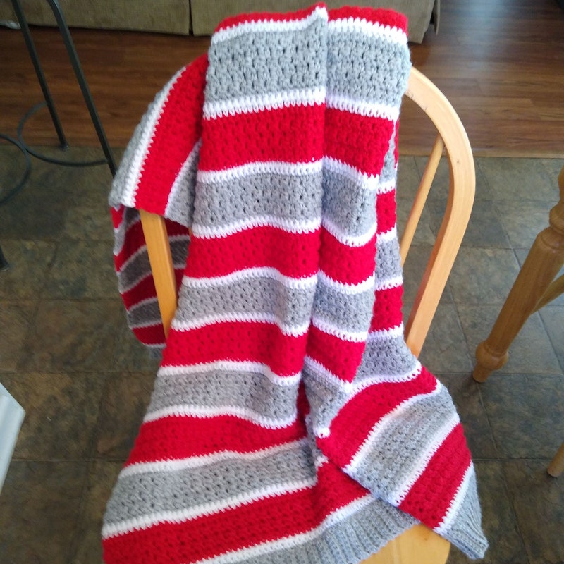 Ohio State Afghan - Etsy