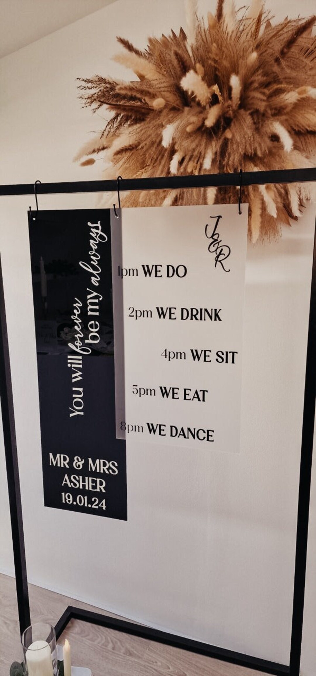 Luxury Laser Cut Wedding Duo Order of the Day Quote Welcome Sign Order ...