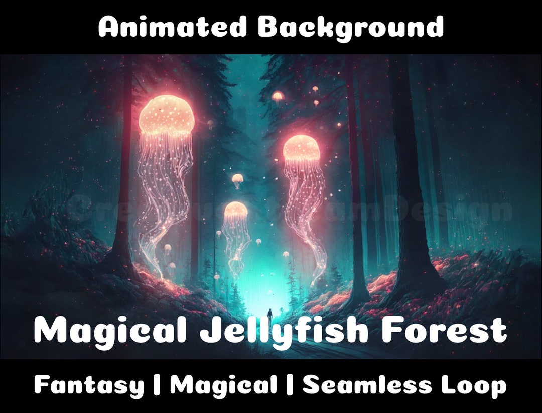 ANIMATED BACKGROUND | Magical Jellyfish Forest | Fantasy Magical ...