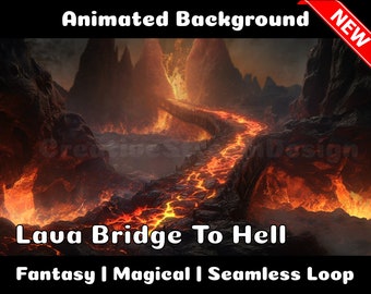 ANIMATED BACKGROUND Diablo's Lava Cave to Hell Lofi Magical Fantasy ...
