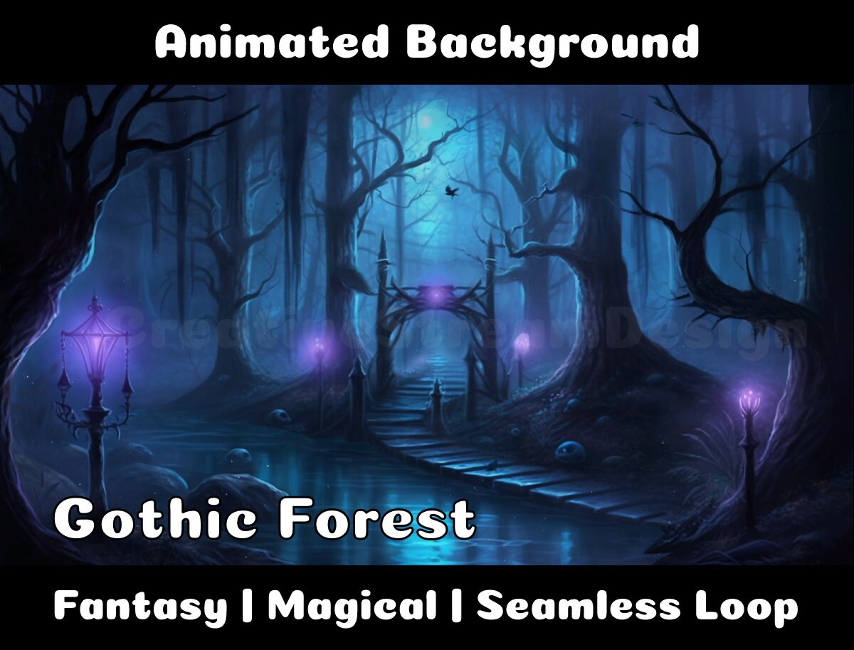 ANIMATED BACKGROUND Gothic Forest Fantasy Magical Fiction - Etsy