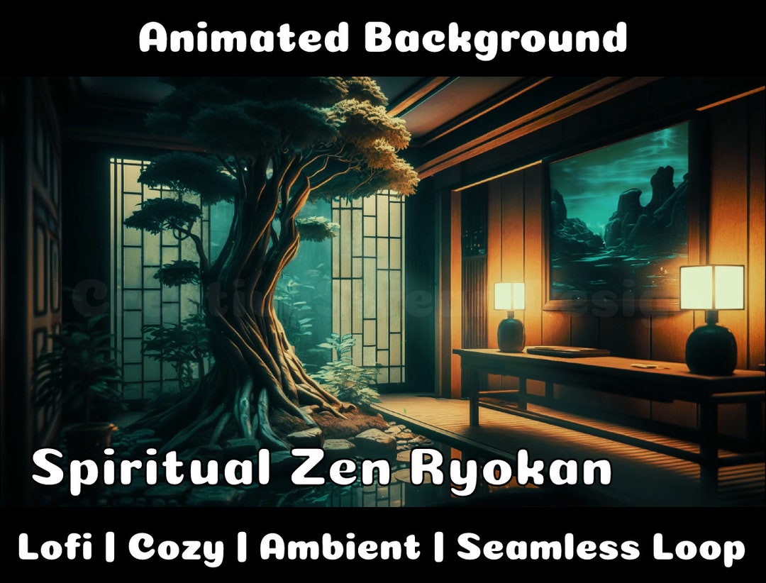 ANIMATED BACKGROUND | Spiritual Zen Ryokan | Lofi Cozy Fantasy Magical ...