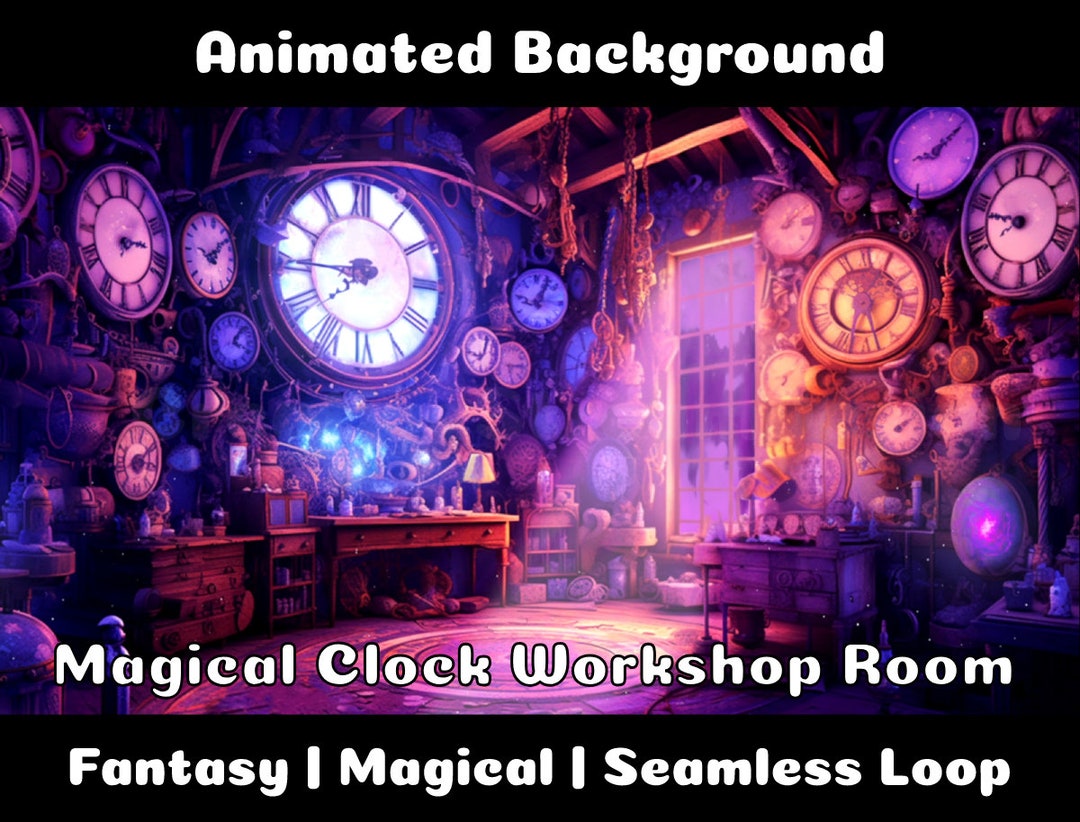 ANIMATED BACKGROUND | Magical Clock Workshop | Lofi Cozy Fantasy ...