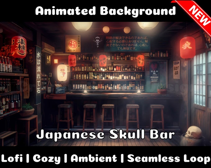 Animated Stream Pack Lofi Bar Twitch Stream Package Lofi Twitch Stream ...