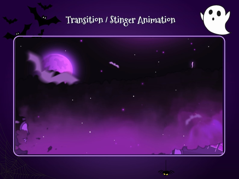ANIMATED STREAM PACKAGE | Cute Spooky Cemetery | Twitch Overlay ...
