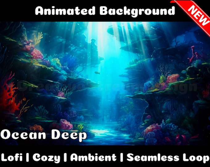 Animated Virtual Background Workplace in Nature Looped Vtuber ...