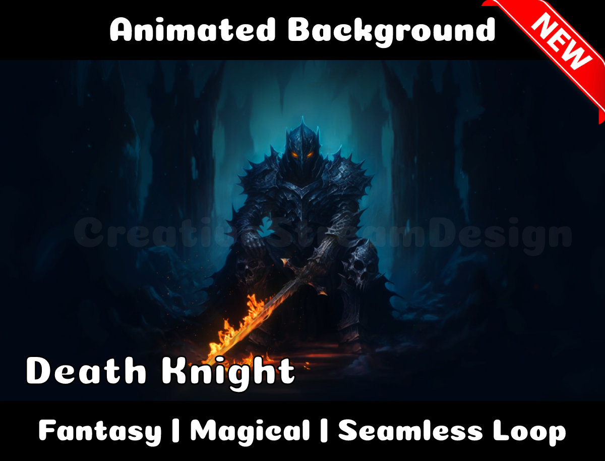 ANIMATED BACKGROUND Death Knight Fantasy Magical Fiction - Etsy