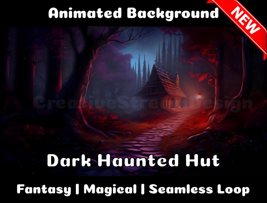 ANIMATED BACKGROUND | Dark Haunted Cabin | Fantasy Magical Fiction ...