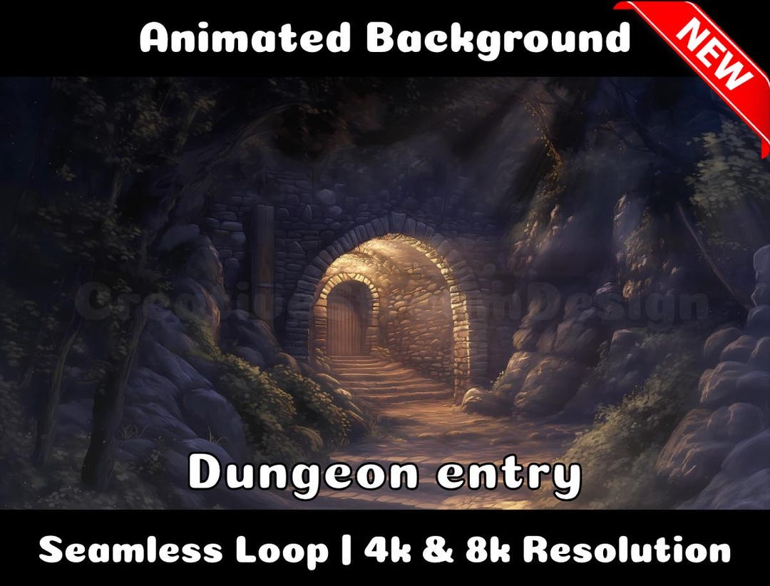 ANIMATED BACKGROUND | Dungeon Entrance | Lofi Cozy Ambience Looped ...