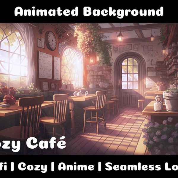Lofi Animated Background Cozy Cafe Vtuber Background Cozy Twitch ...