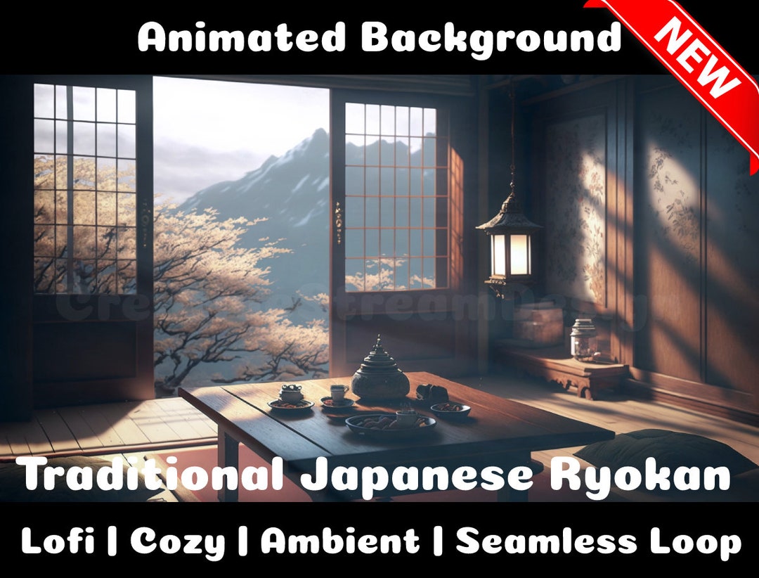 ANIMATED BACKGROUND | Traditional Japanese Ryokan | Lofi Cozy Ambience ...