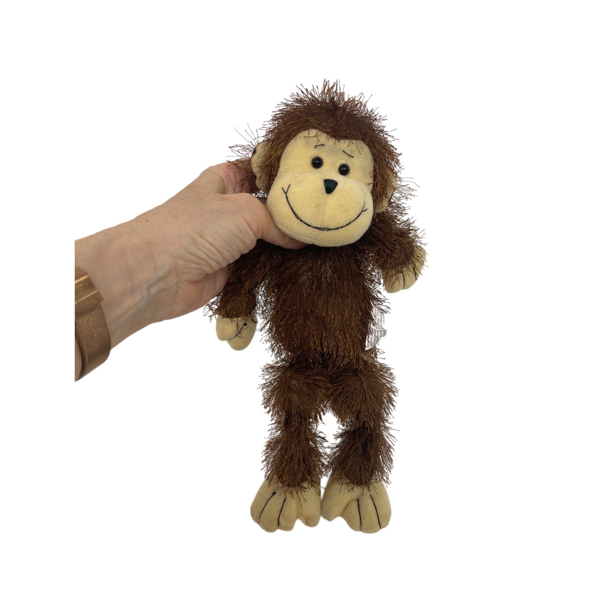 Vintage Monkey Marionette Plush Toy Ganz 2000s Beanbag Plushie Stuffed ...