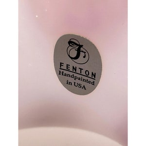 Fenton Art Glass Pottery Basket Pink Floral Vintage Hand Painted Signed ...