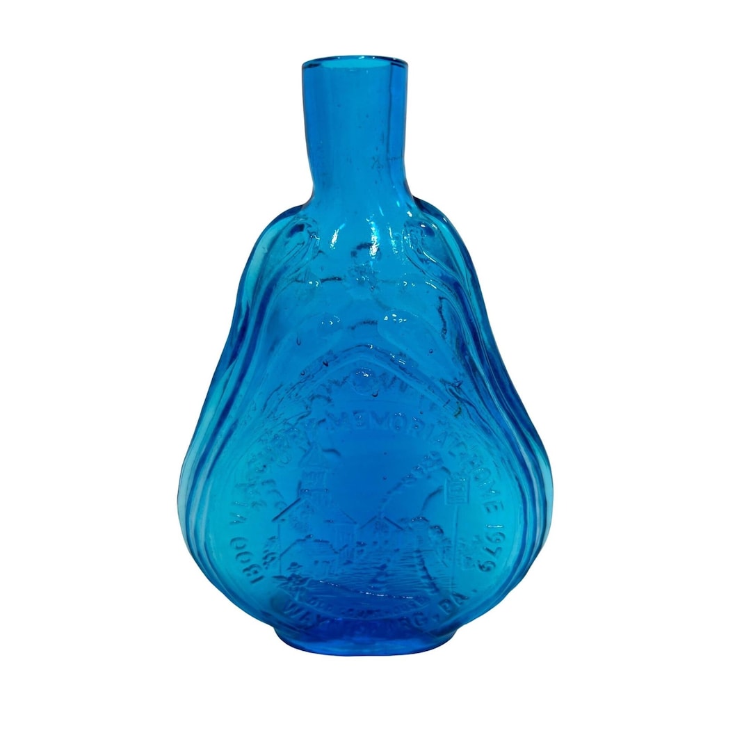 Clevenger Brothers Glass Works Blue Bottle Handmade Curry Memorial Home ...