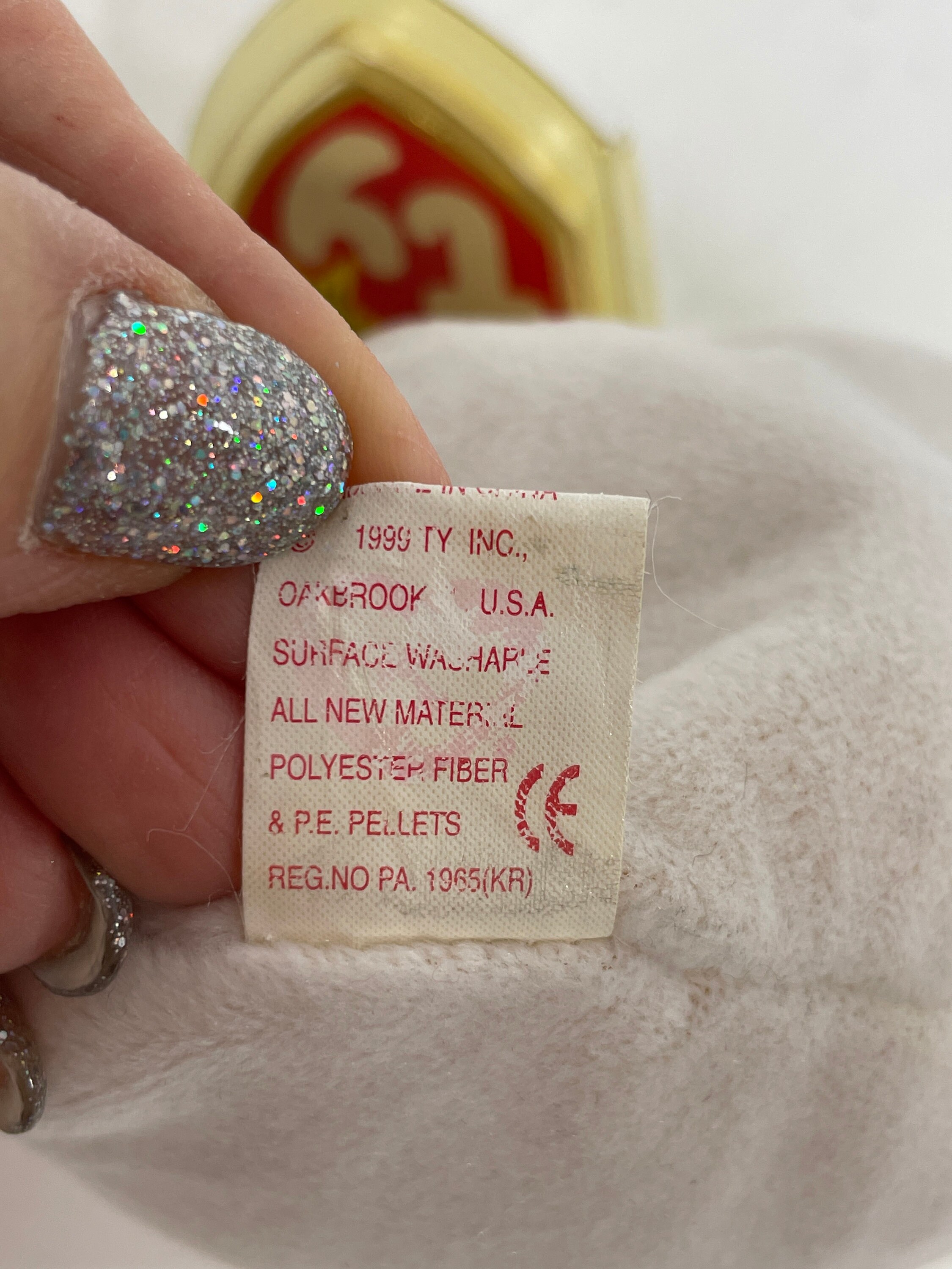 Ty Beanie Original Baby Egbert 1998 Heart Tag Plastic Casing Tush Tag ...