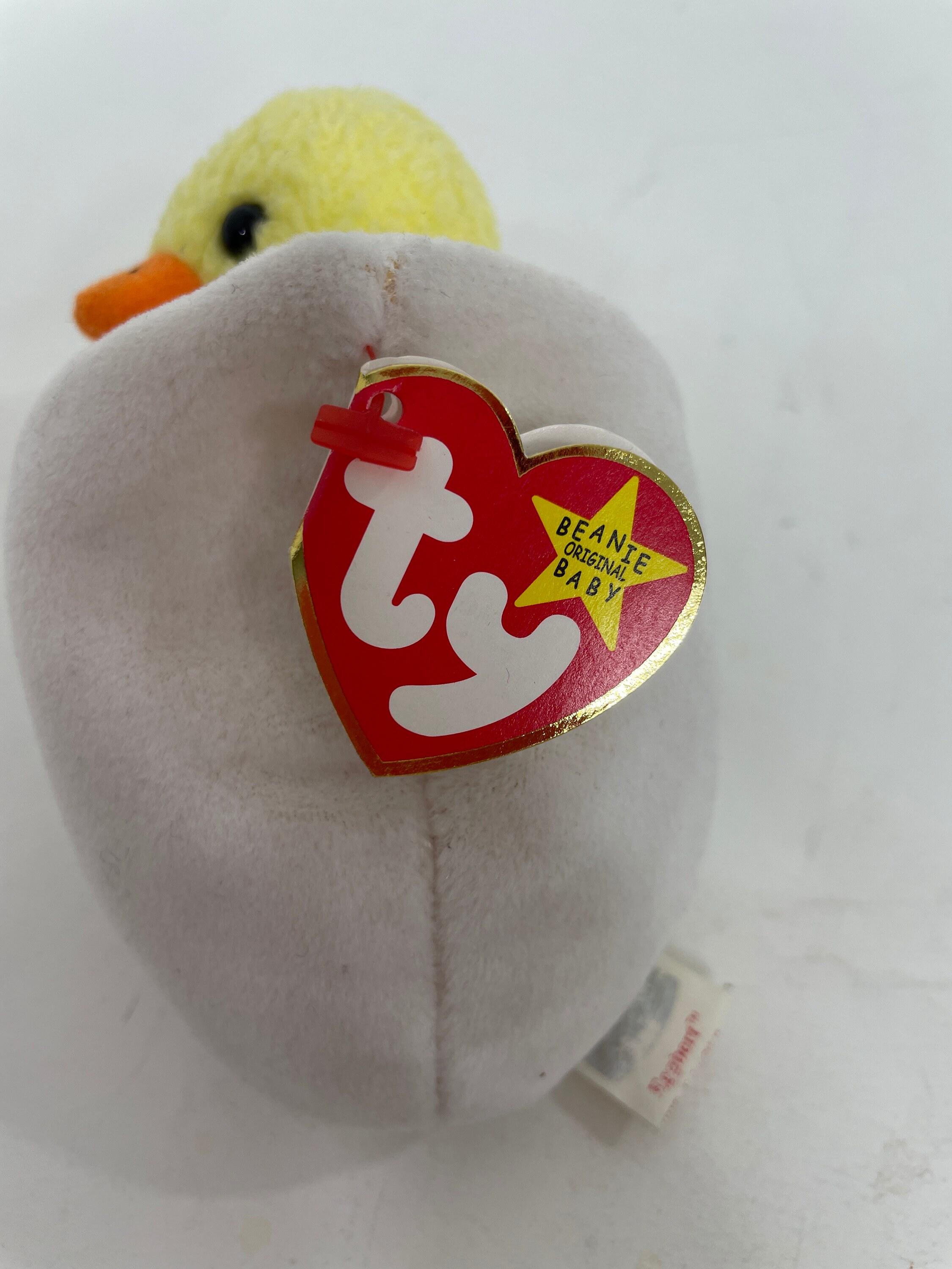 Ty Beanie Original Baby Egbert 1998 Heart Tag Plastic Casing Tush Tag ...