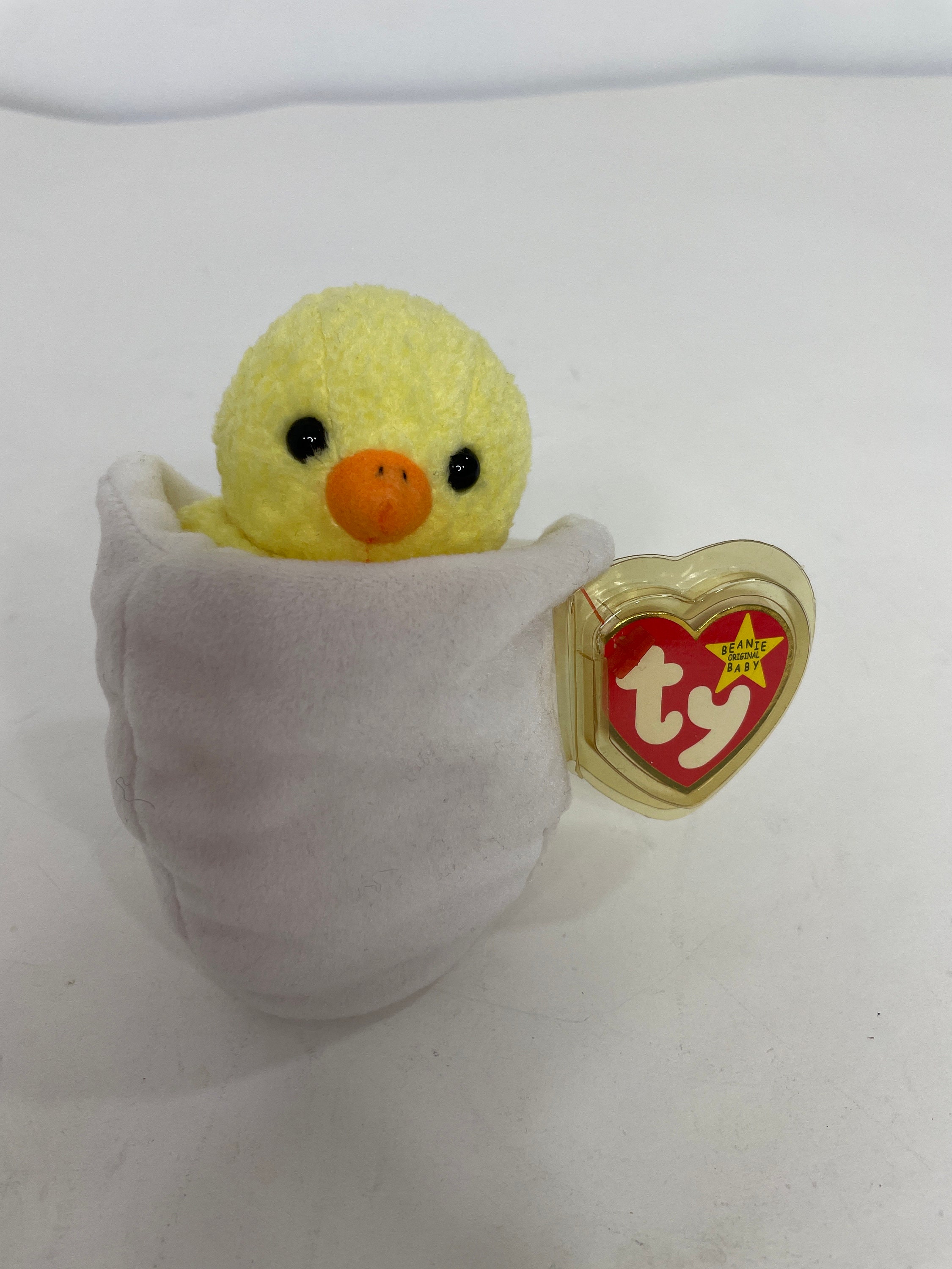 Ty Beanie Original Baby Egbert 1998 Heart Tag Plastic Casing Tush Tag ...