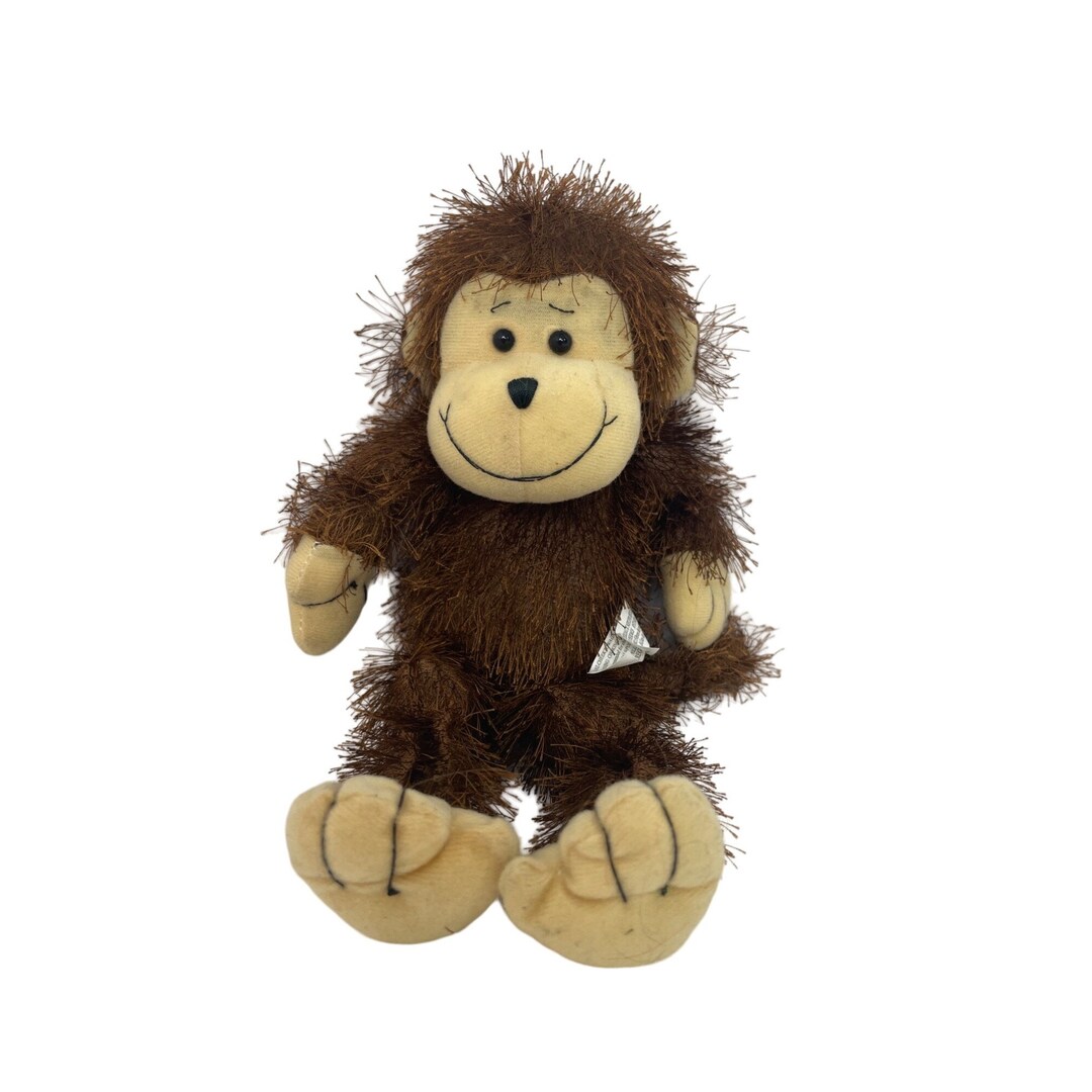 Vintage Monkey Marionette Plush Toy Ganz 2000s Beanbag Plushie Stuffed ...