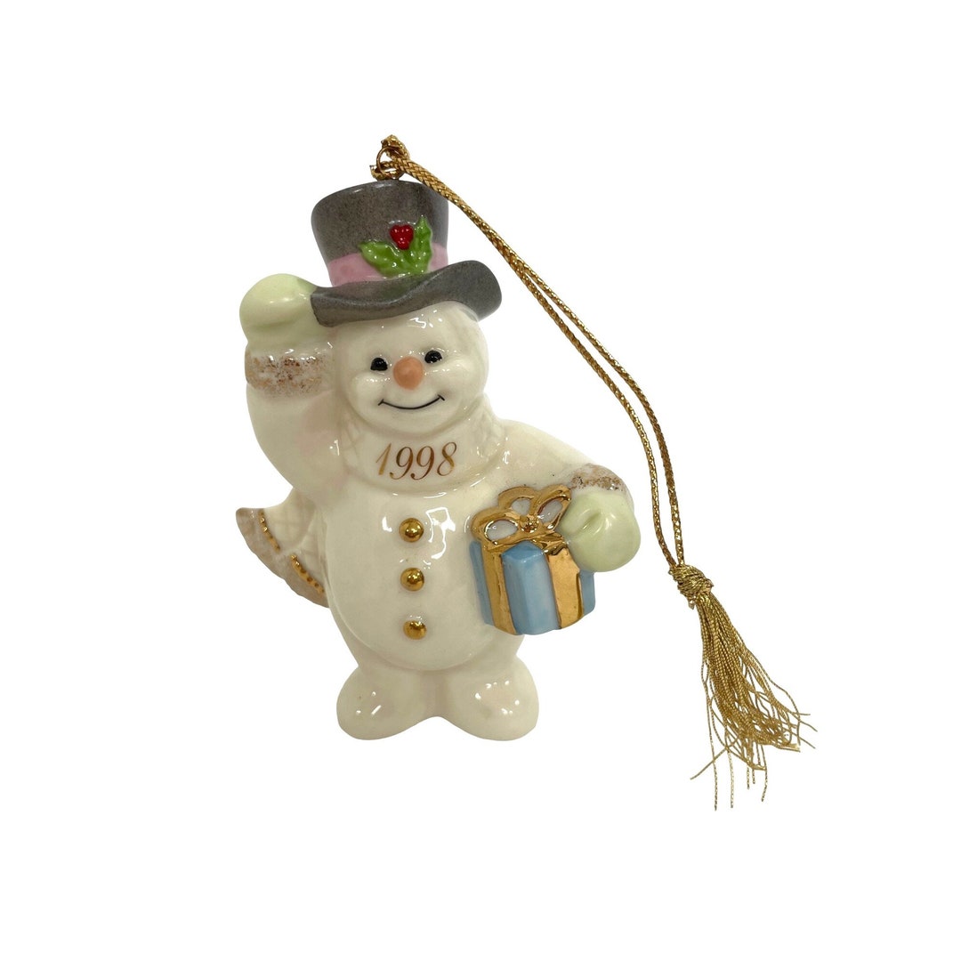Vintage Lenox Frosty Snowman Ornament Figurine Porcelain “A Frosty ...