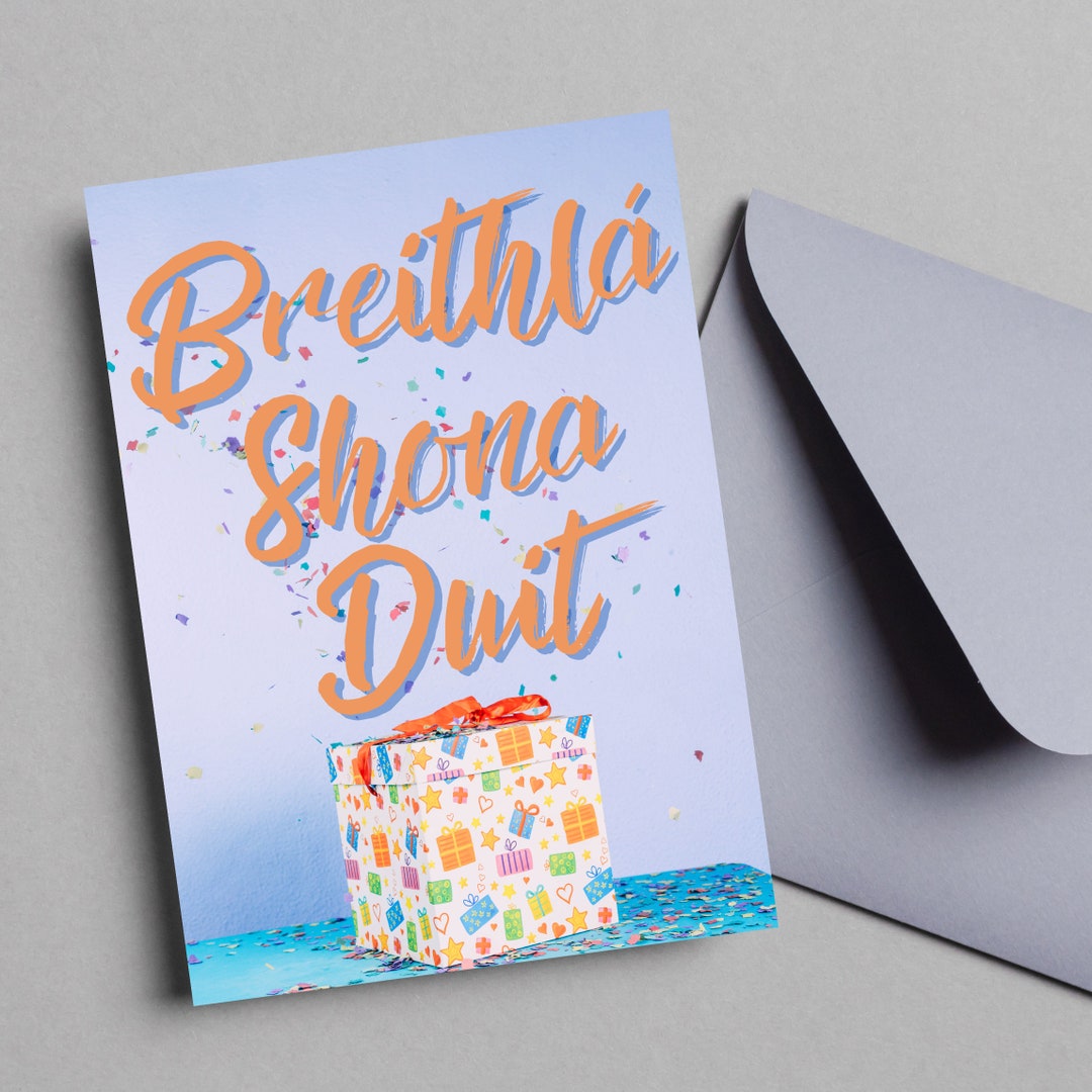 Breithlá Shona Duit / Happy Birthday Card / Irish Greeting / - Etsy