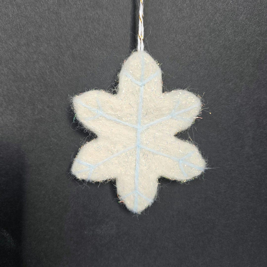 Needle Felted Snowflake Ornament. - Etsy