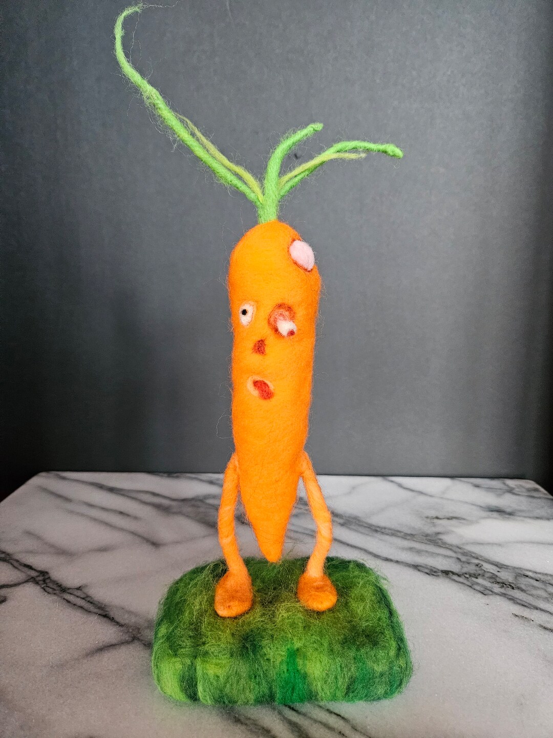 Needle Felted Zombie Carrot Soft Sculpture. - Etsy