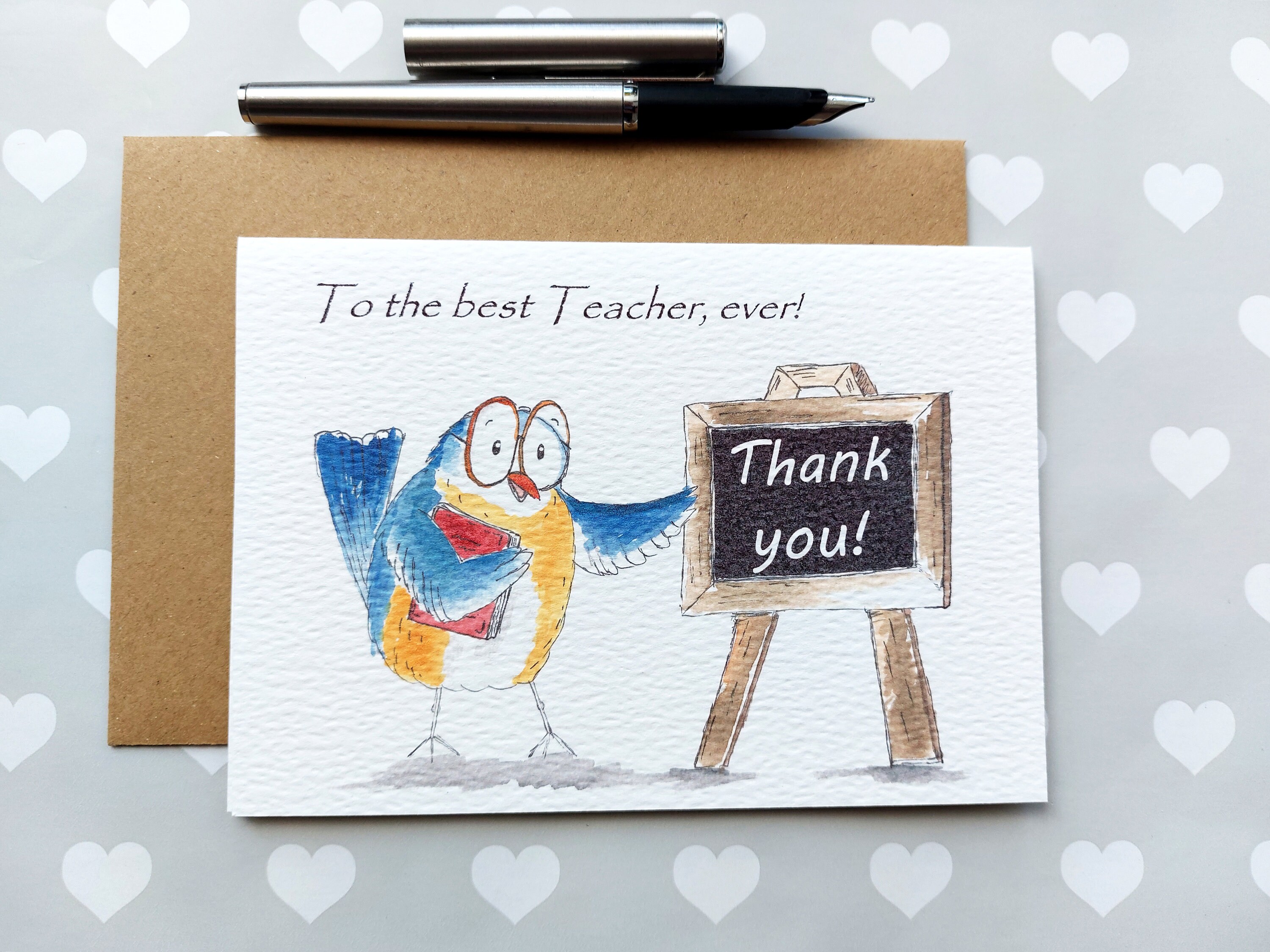 Thank You Teacher Card/ Best Teacher Ever Card/ Best Teacher/ - Etsy