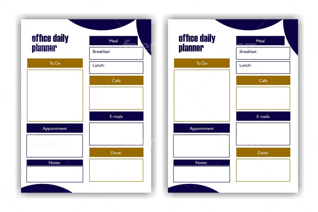 Officer Planner Template - Etsy