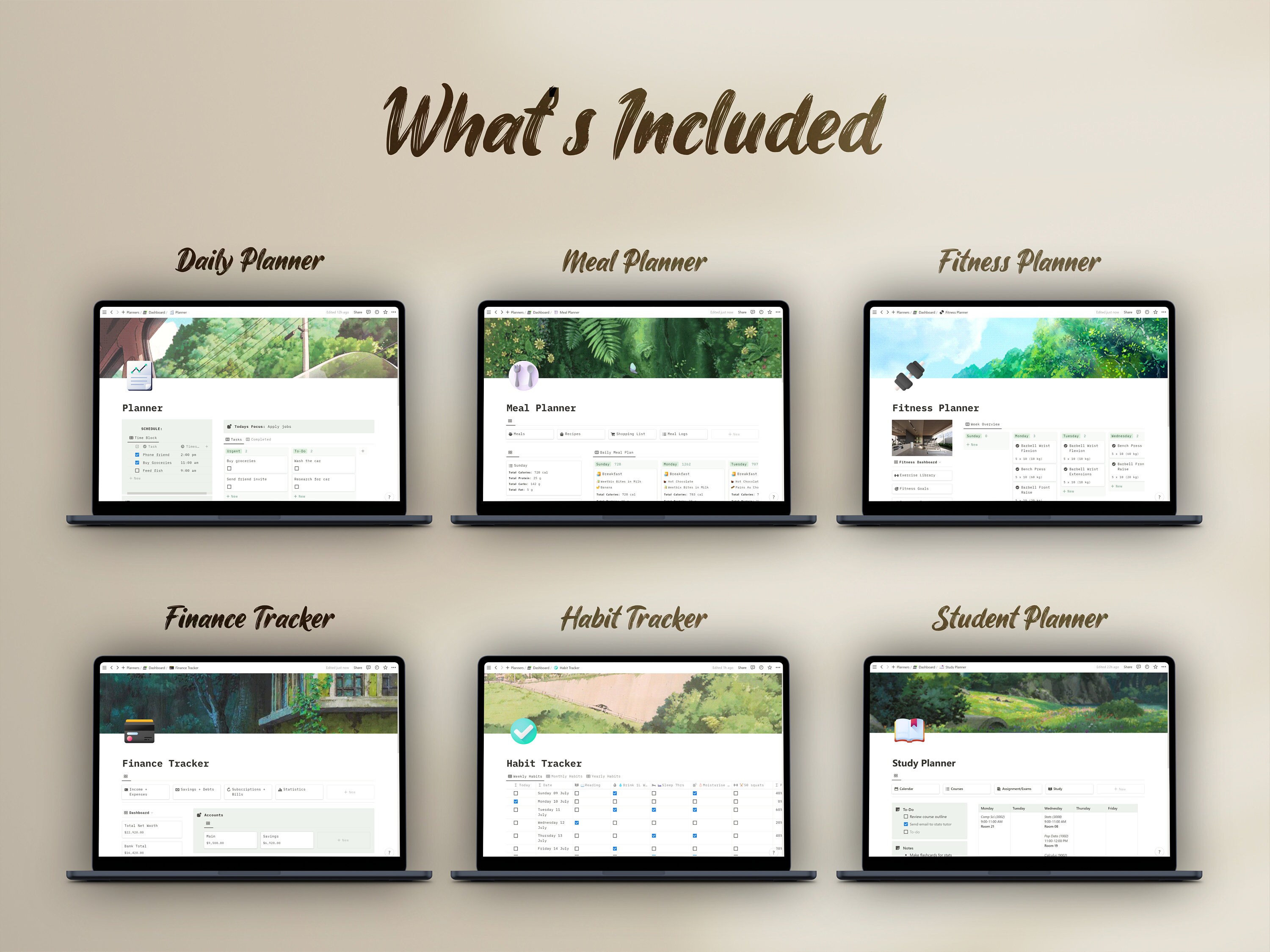 Ultimate Notion Template Anime Studio Ghibli Life Planner, Cute Notion ...