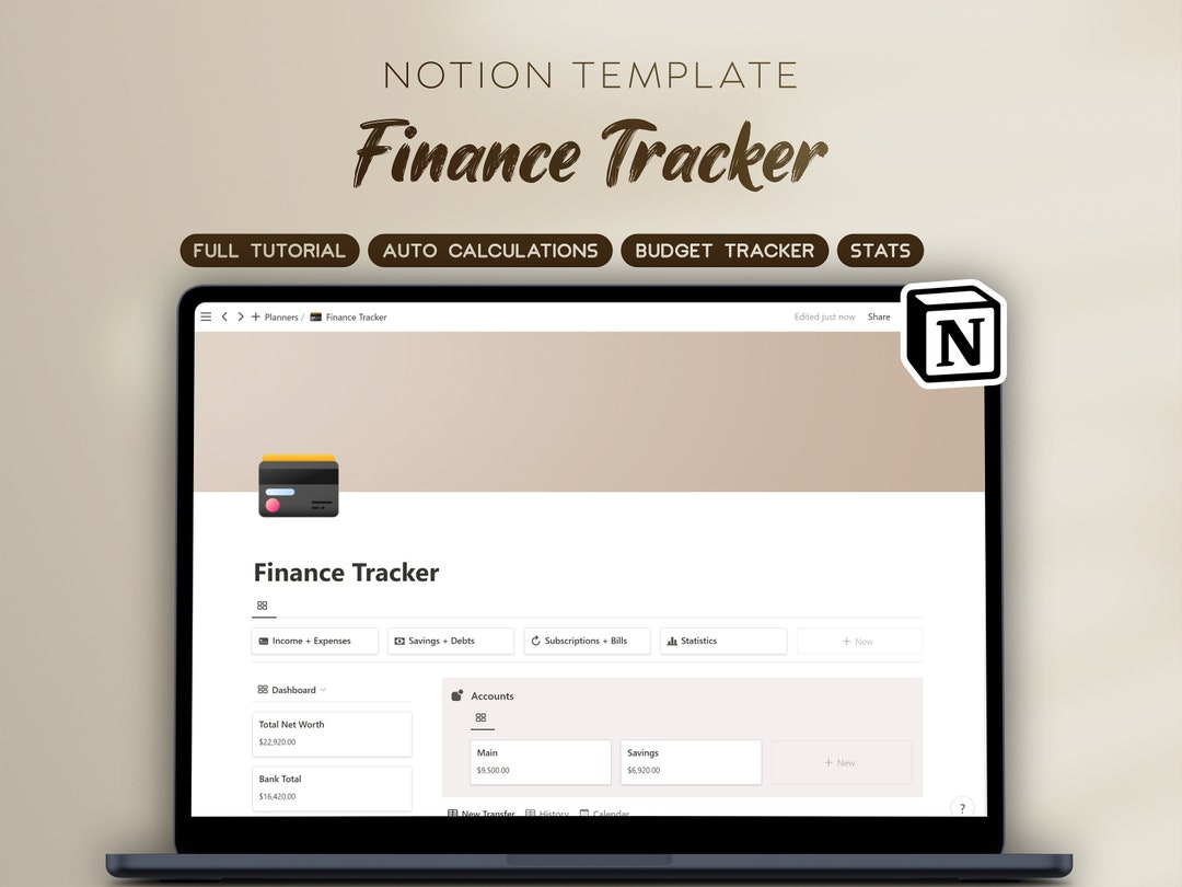 2024 Ultimate Notion Budget Template Finance Digital Tracker, Monthly ...