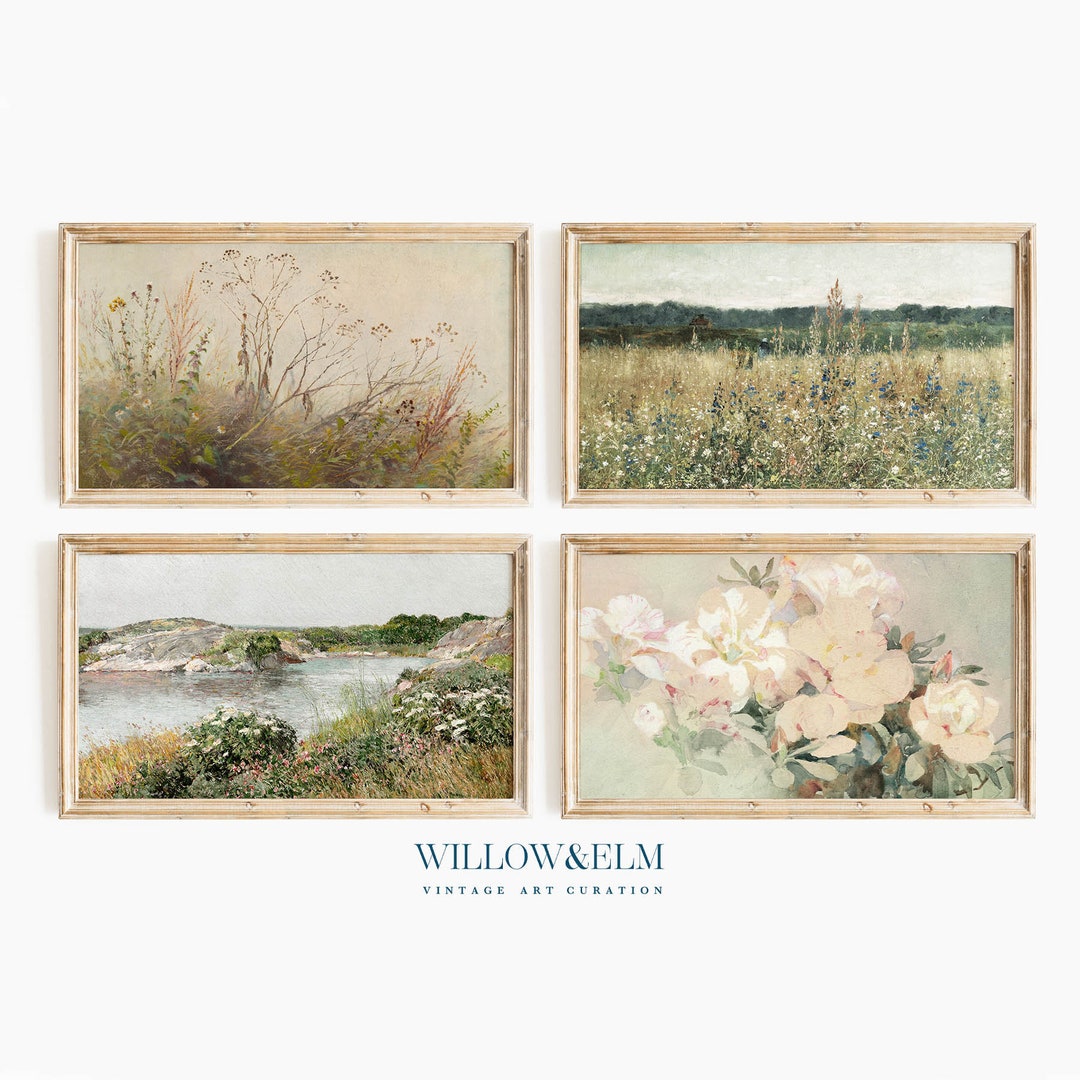 Samsung Frame TV Art Spring Bundle Set of 4 | Wildflowers Field ...