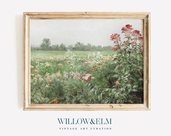 Samsung Frame TV Art Spring Pink Wildflower Field Flower Meadow Vintage ...