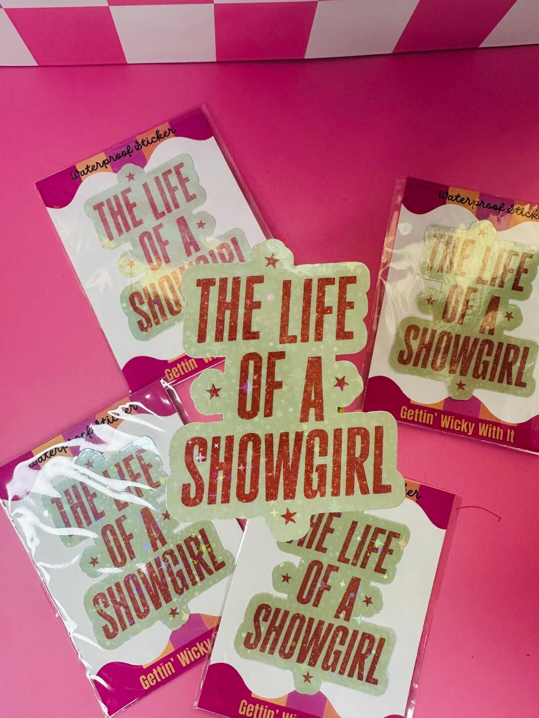 Life of a Showgirl Sparkly Sticker-swifty Sticker-positive Vibes-cute ...