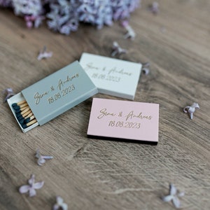 Personalized Wedding Matches - Monogram Matchbox, Gold Foil Matches ...