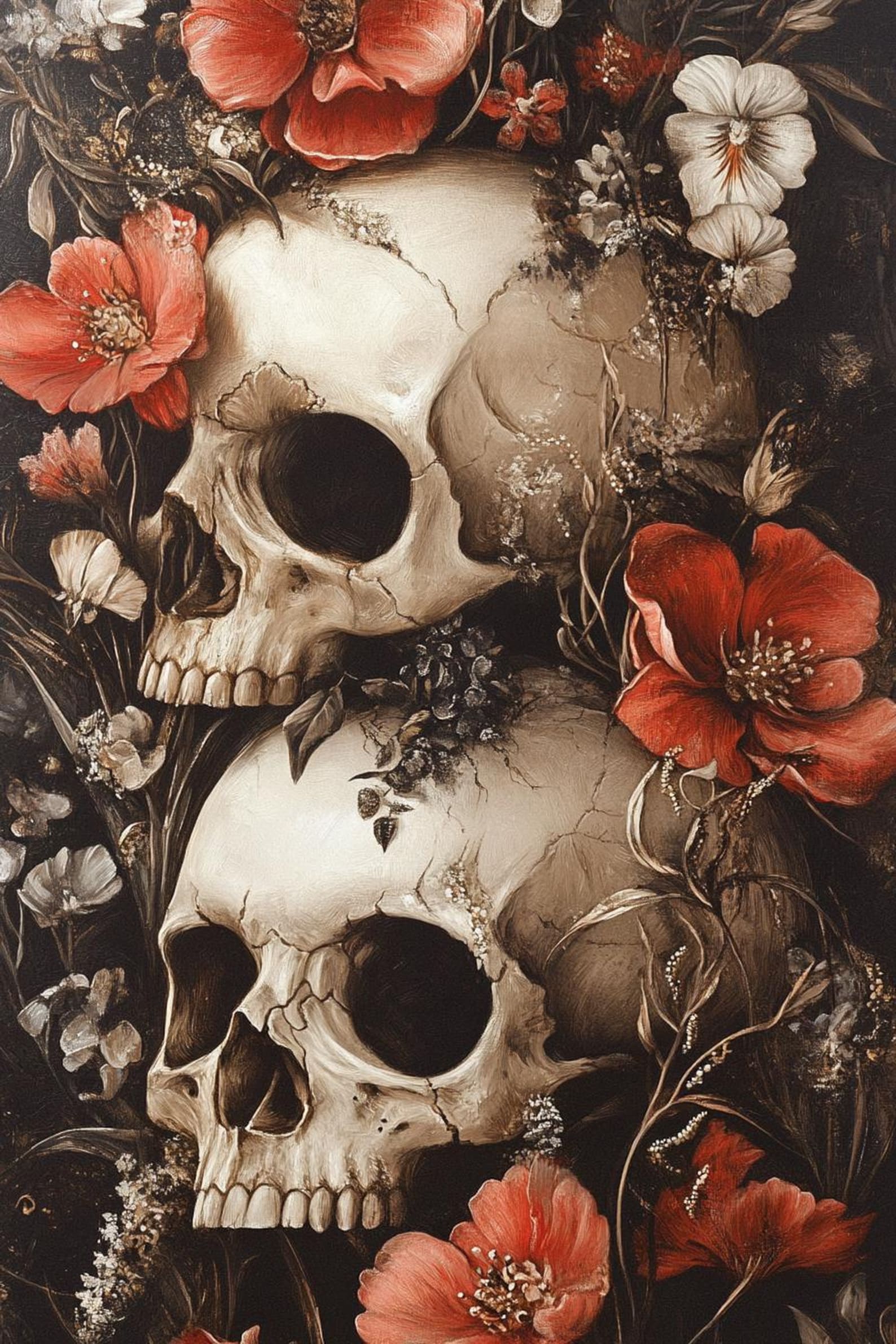 Floral Skulls Cross Stitch Pattern - PDF Download - Instant Download ...