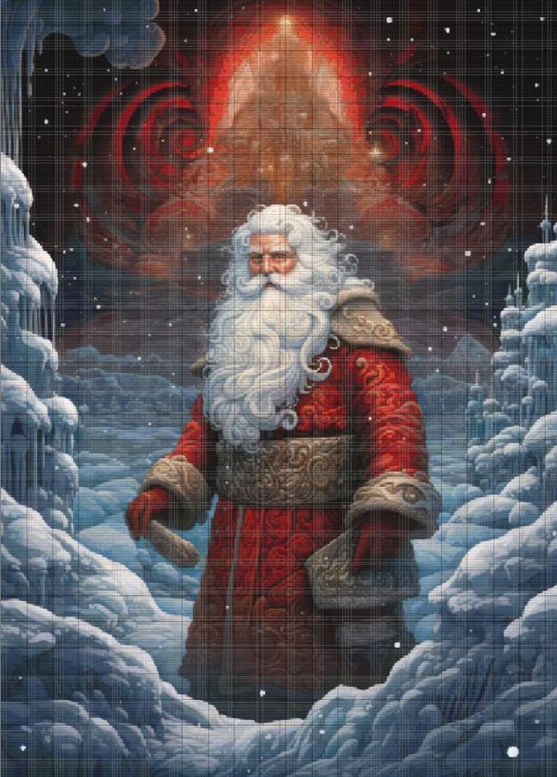 Santa 04 Cross Stitch Pattern. Digital PDF Download. 64,500 Stitches - Etsy