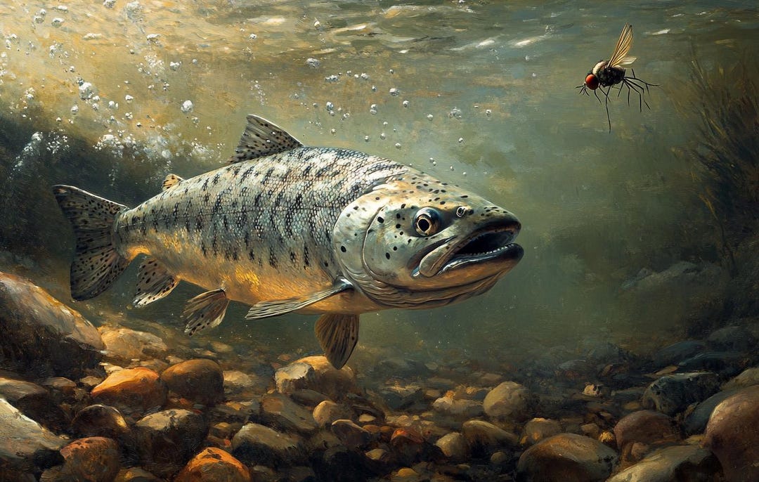 Salmon Fly Fishing Cross Stitch Pattern. Instant PDF Download. 57,300 ...