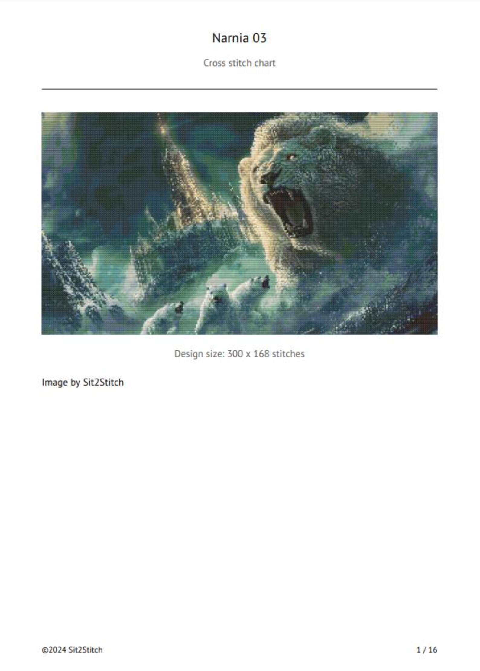 Narnia Cross Stitch Pattern. Instant PDF Download. 50,400 Stitches. - Etsy