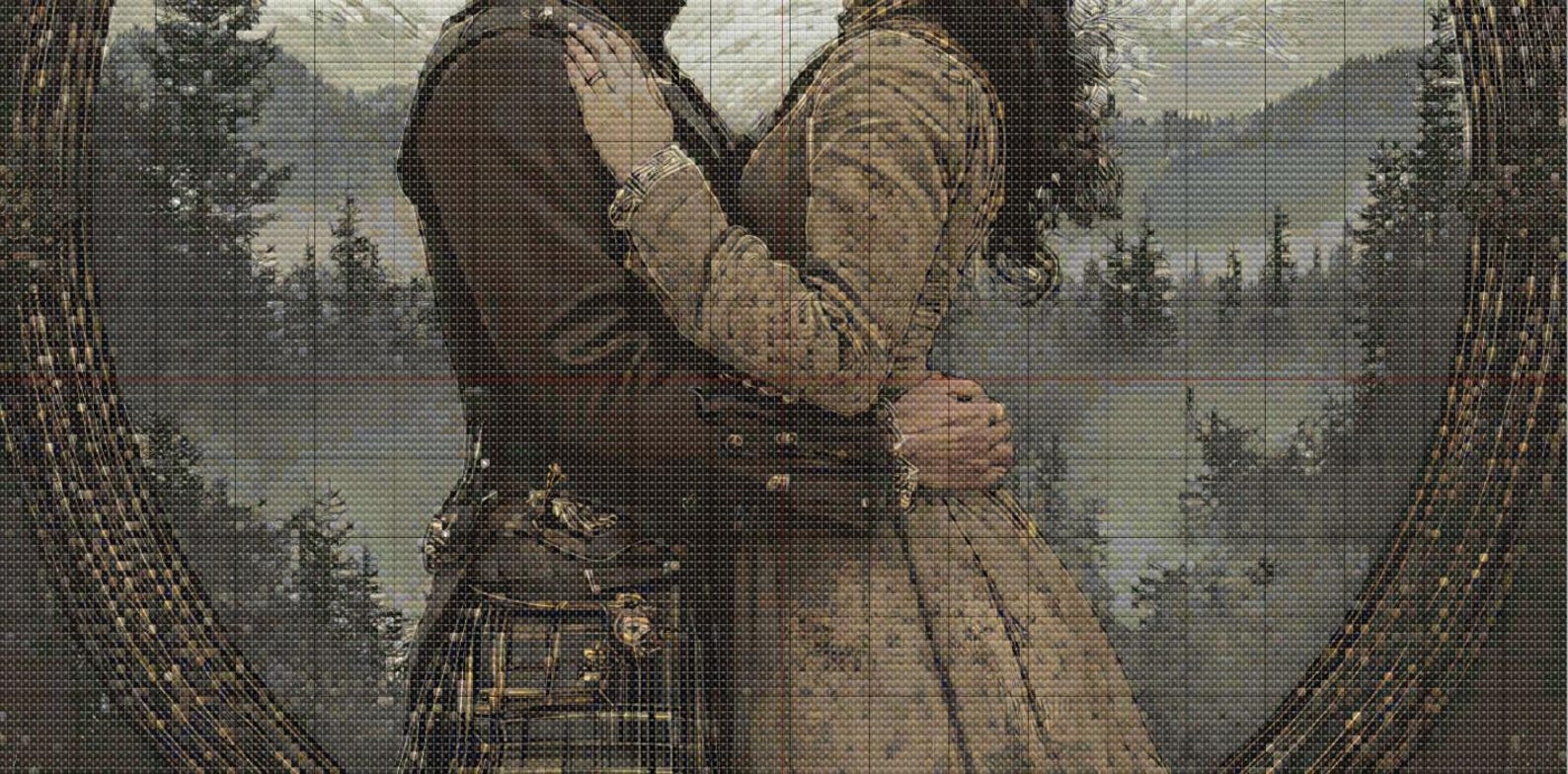 Outlander Claire Jamie Fraser Cross Stitch Pattern. Instant PDF ...
