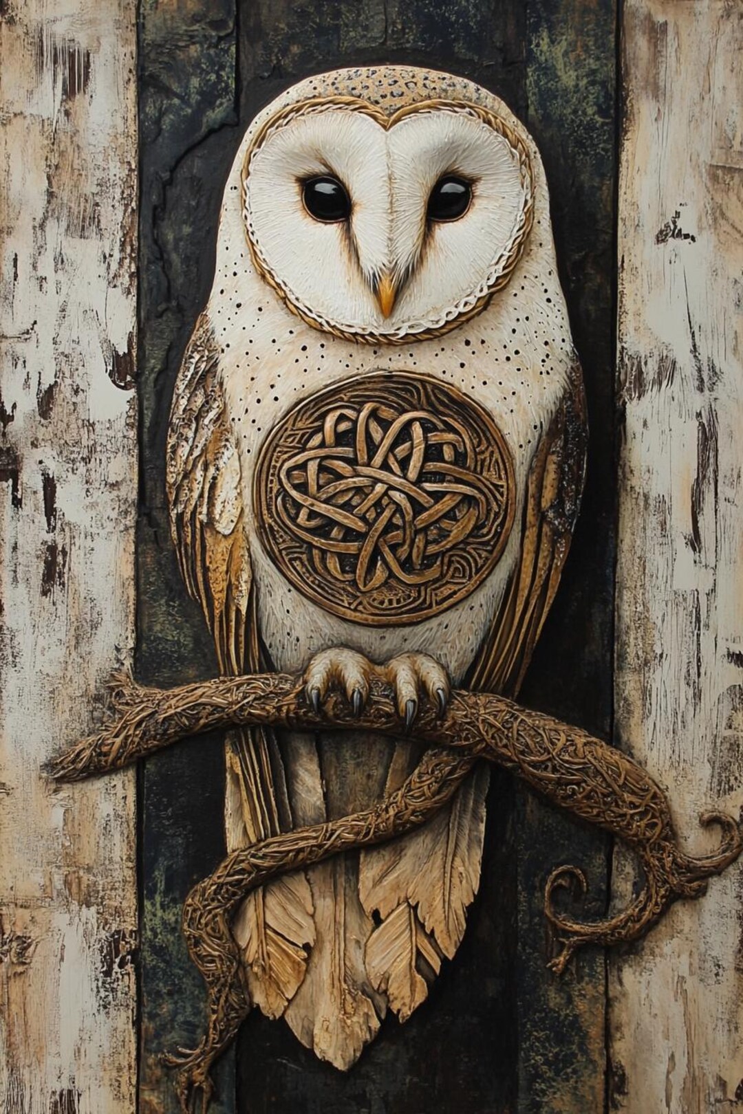 Celtic Pagan Barn Owl Cross Stitch Pattern. Digital PDF Download ...