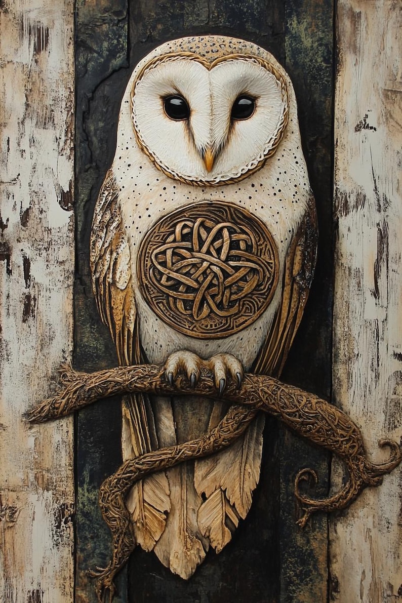 Celtic Pagan Barn Owl Cross Stitch Pattern. Digital PDF Download ...