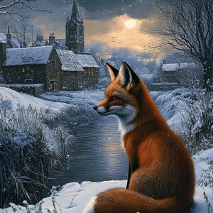 Winter Church Fox Cross Stitch Pattern. PDF Download. 60k Stitches. - Etsy