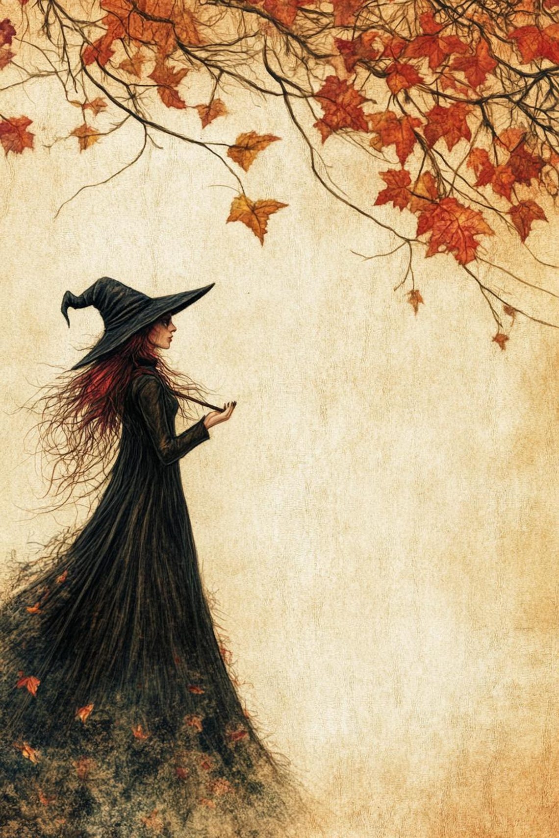 White Witch Cross Stitch Pattern. PDF Downloadable Cross Stitch Pattern ...