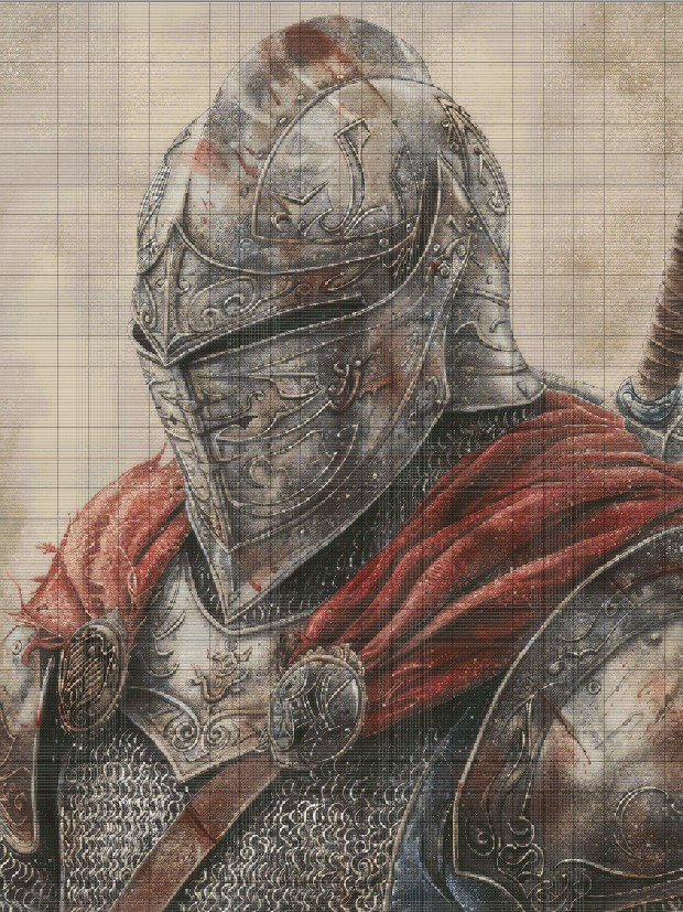 Medieval Knight Cross Stitch Pattern. PDF Downloadable Cross Stitch ...