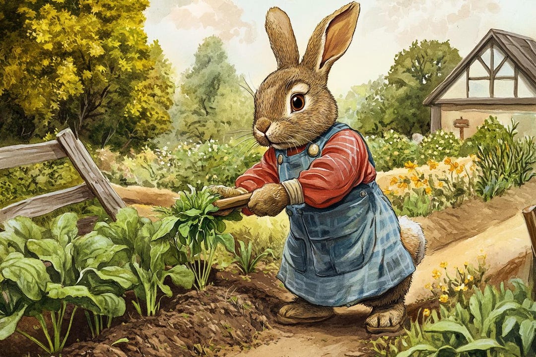 Peter Rabbit Farming Cross Stitch Pattern. Instant PDF Download. 60,000 ...